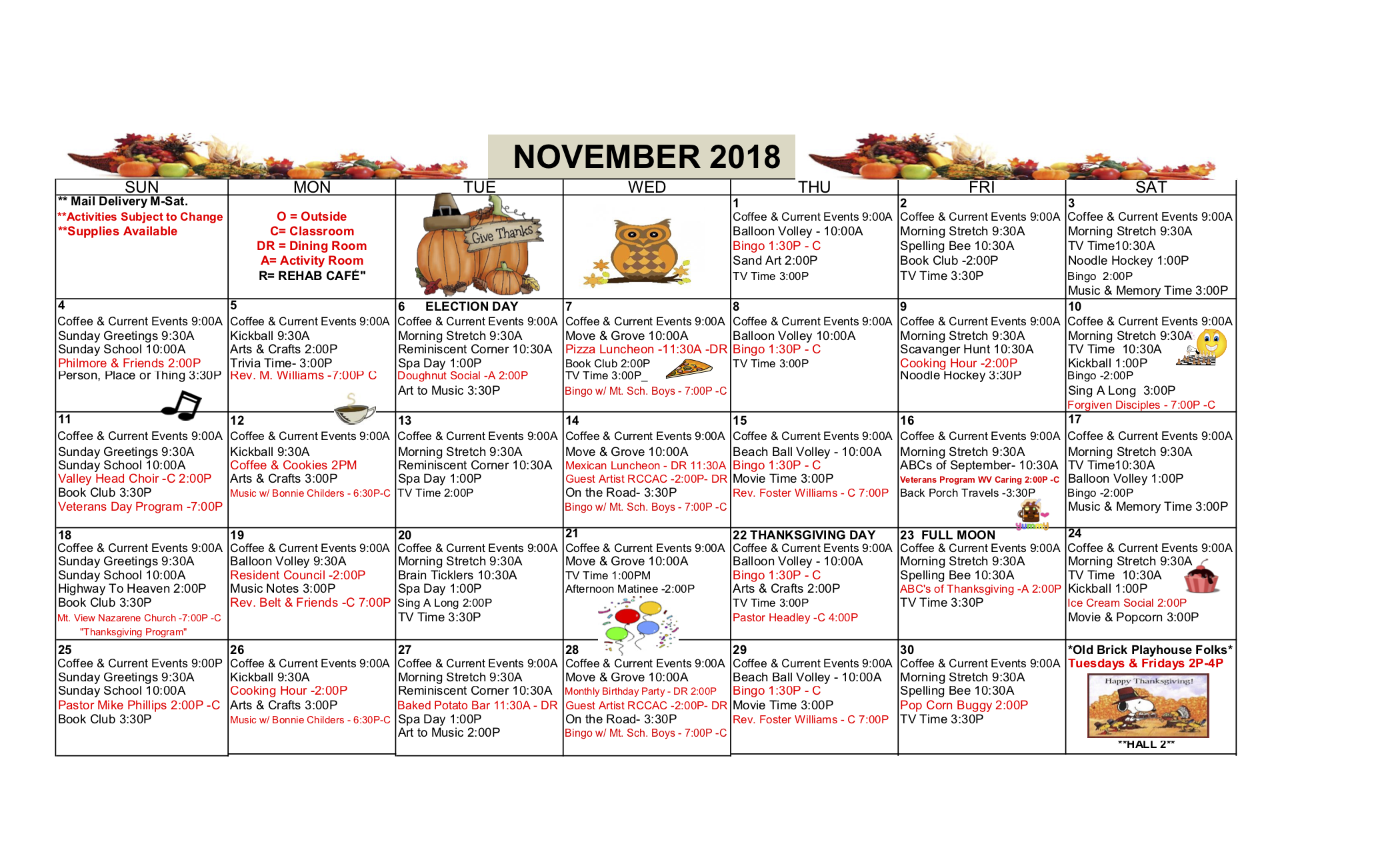 GROUP ACTIVITIES – ERCC