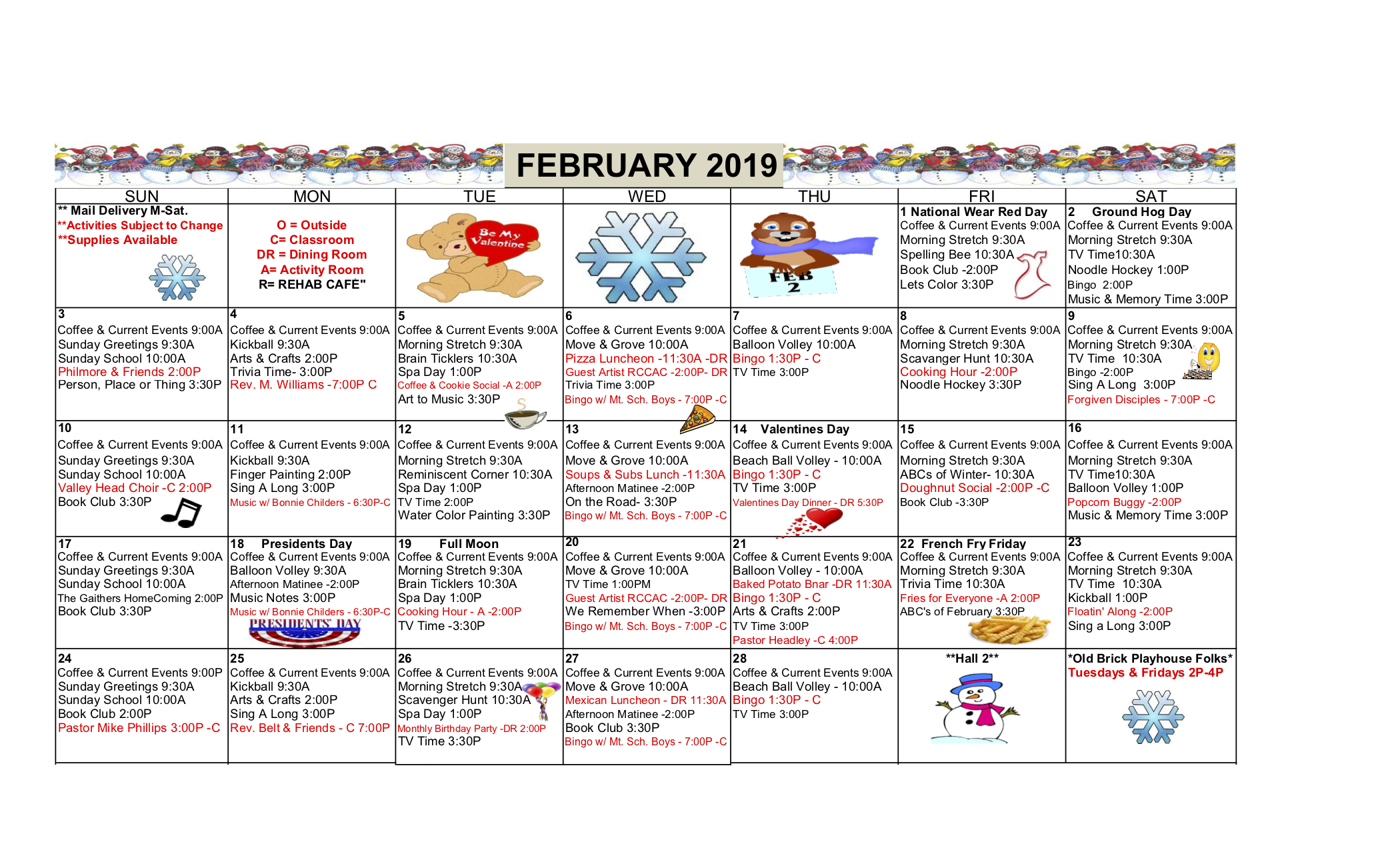 GROUP ACTIVITIES – ERCC