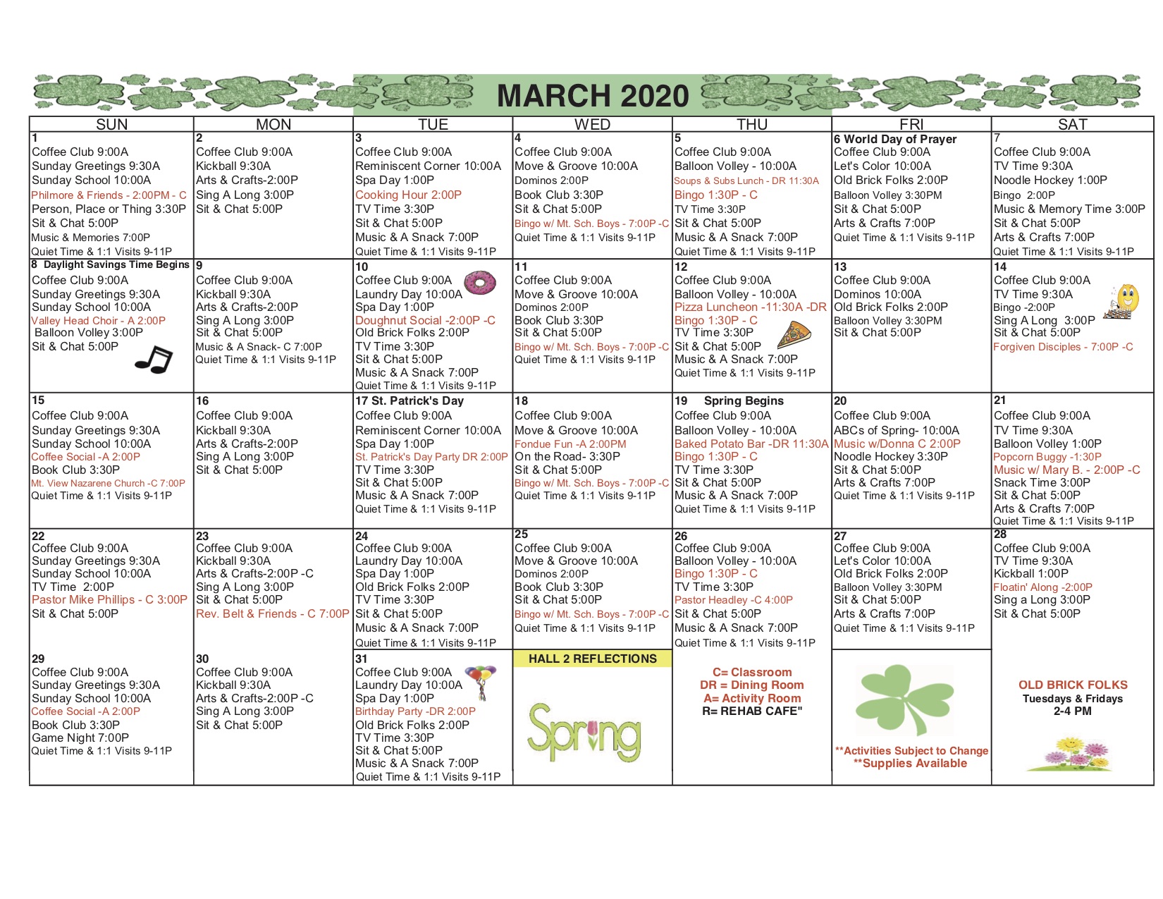 GROUP ACTIVITIES – ERCC